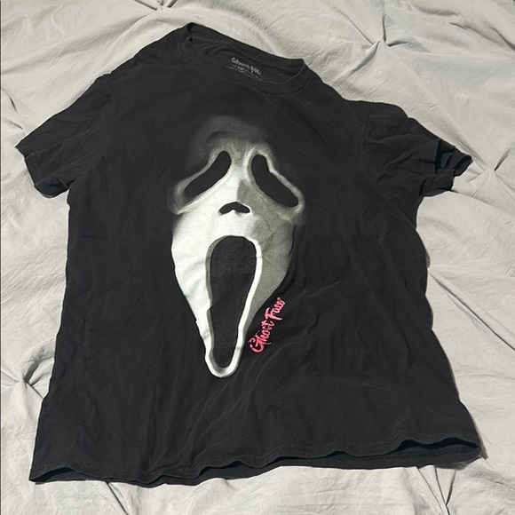 Shirts | Mens Black Graphic Tee With Ghost Face Design | Poshmark